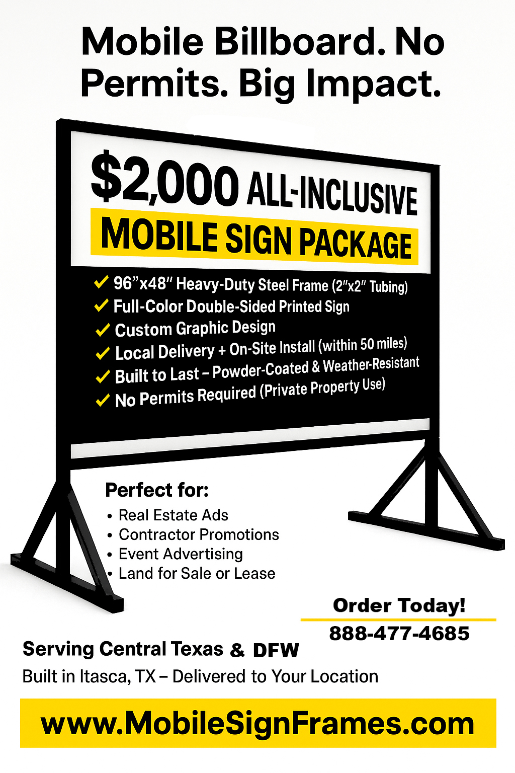 Mobile Signs - Mobile Sign Frames